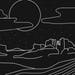 Sedona at Night - Black & White Sketch, Line Art, AZ, Arizona, Cliffs ...