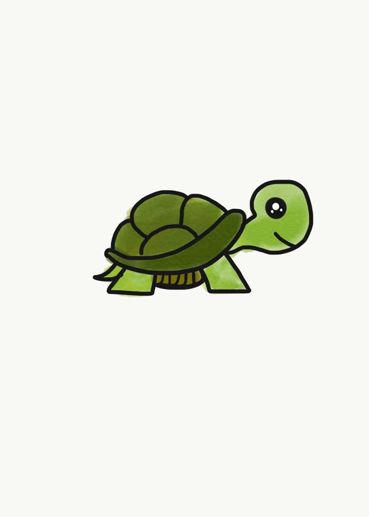 How To Draw A Chibi Turtle