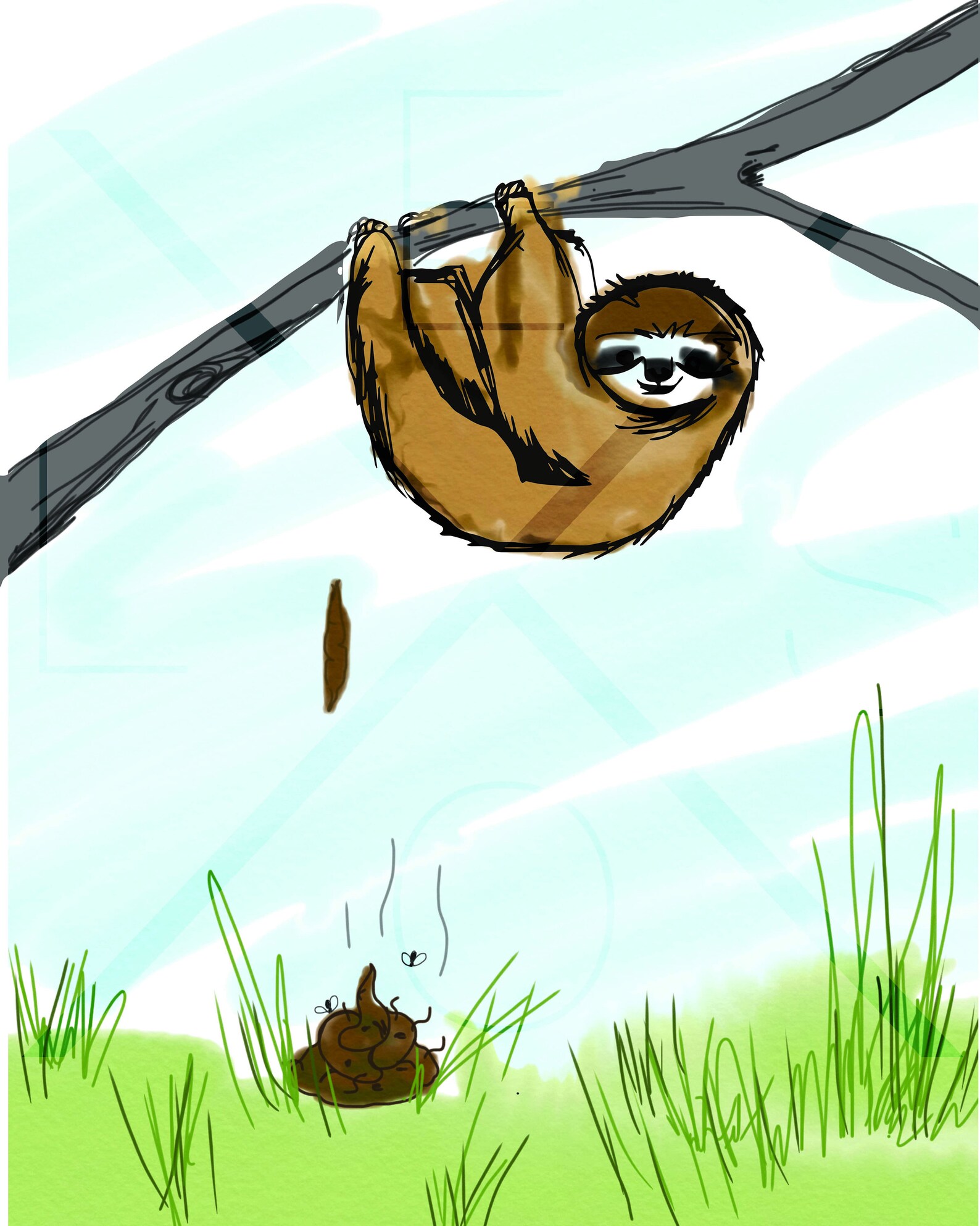 Sloth Bathroom Art Decor Poo Collection home Decor Wall - Etsy