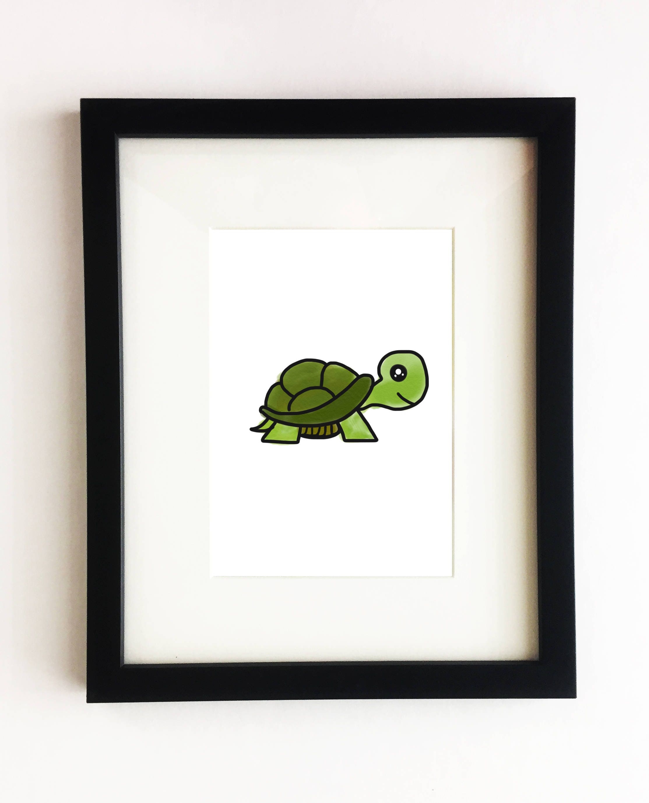 Baby Turtle - Cute Turtle Illustration, Baby Room Decor, Nursery ...