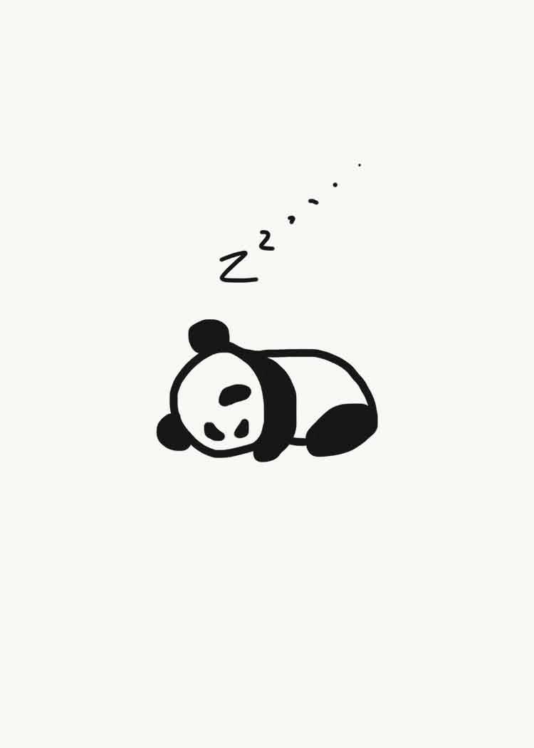 Zzz Baby Panda - Sleeping Panda Illustration, Nursery Art, Wall, Art ...