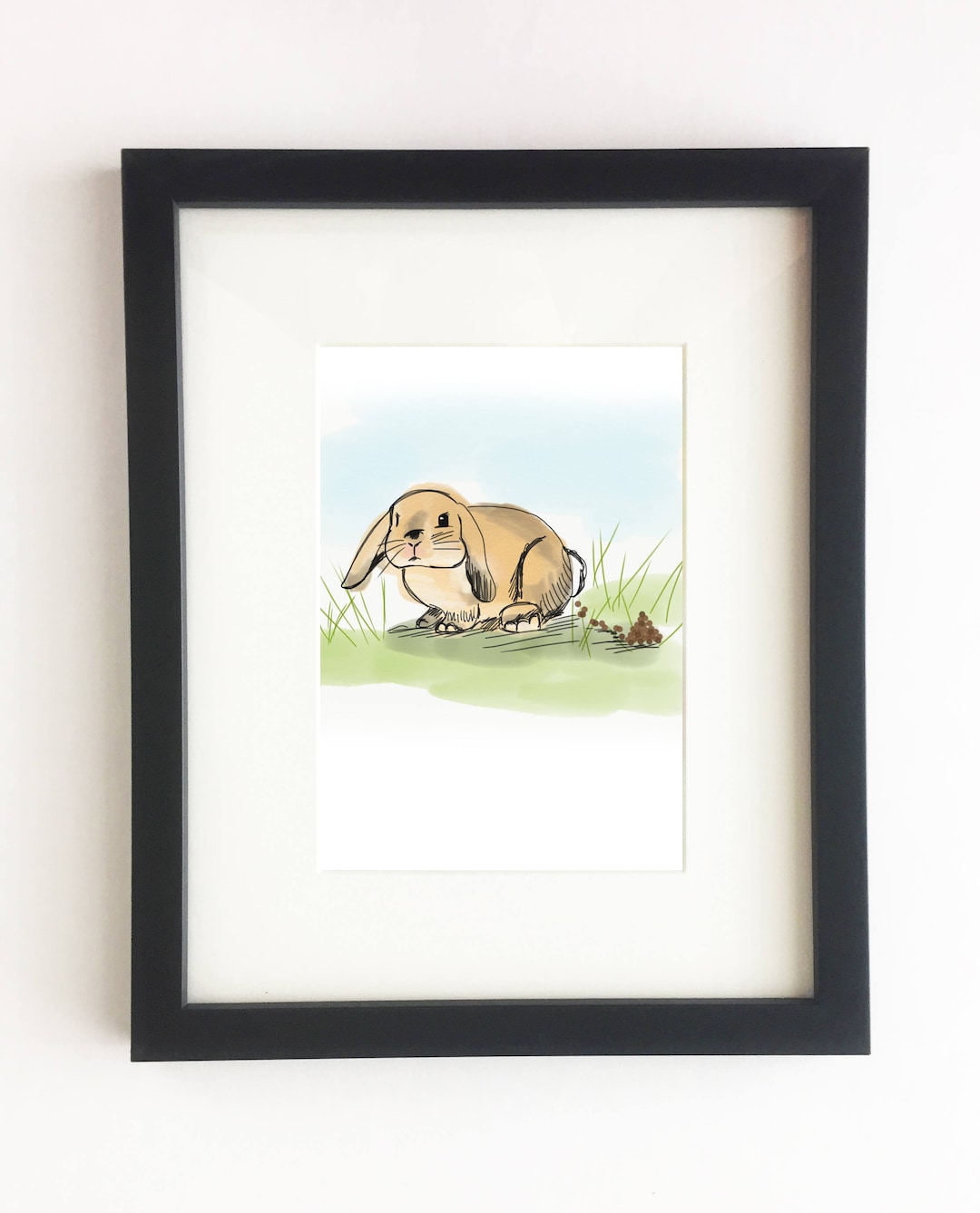 Pooping Bunny Rabbit Print – Funny Bathroom Wall Art (digital Download ...