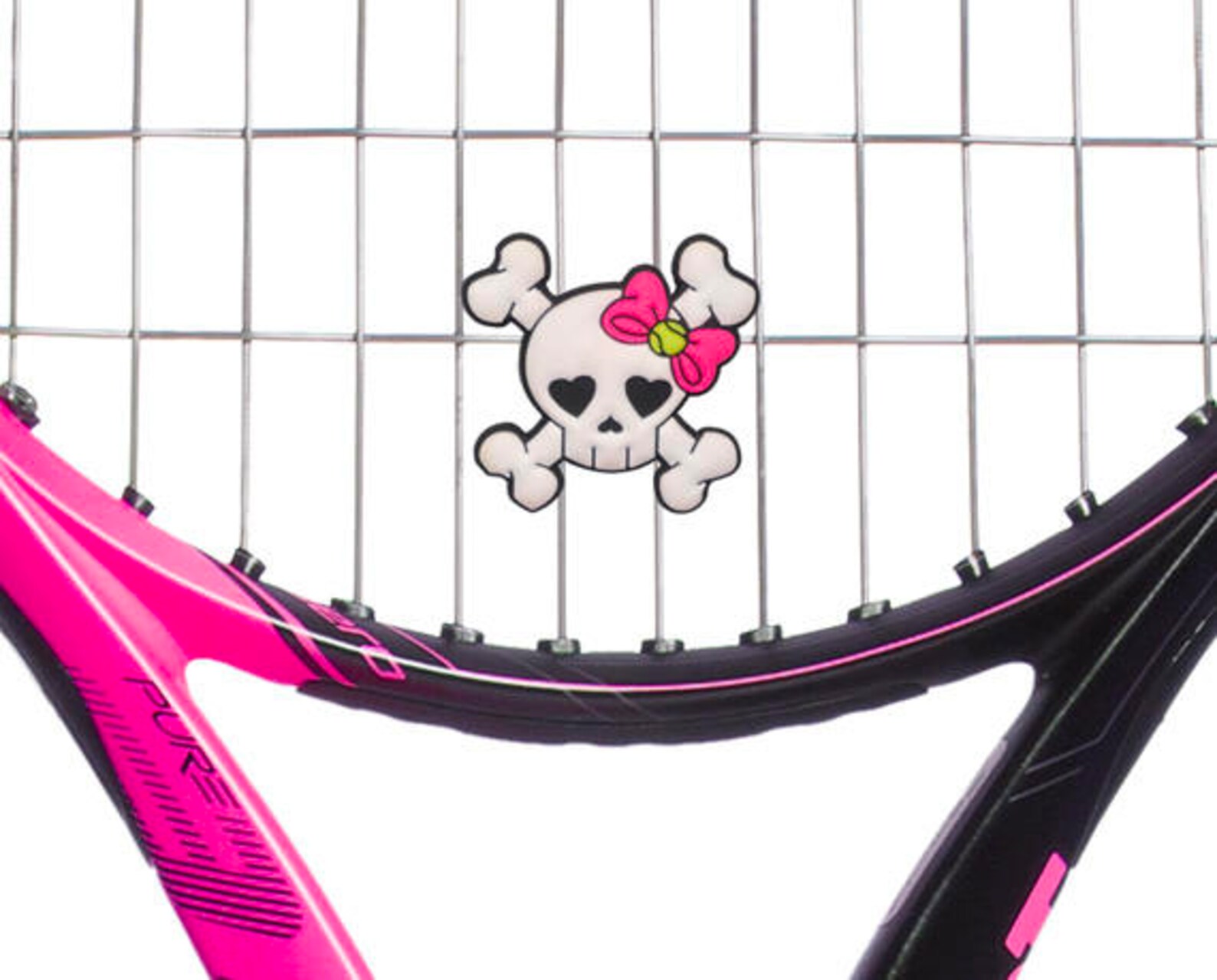 Pink Bow Girly Skull Tennis Packet Vibration Dampener 2 Pack by Racket ...