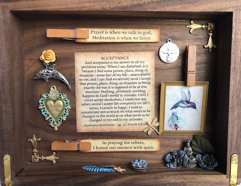 Walnut Handcrafted Prayer Box Sacred Space Altars Meditation Box God ...