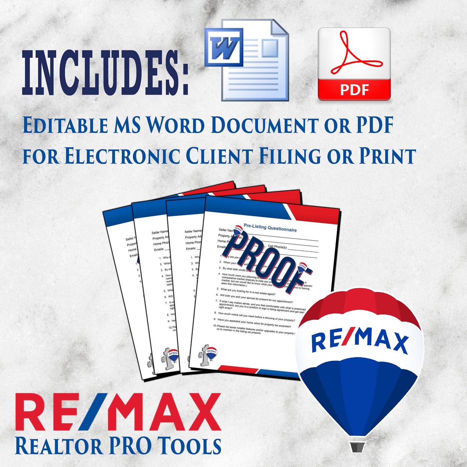 Remax Real Estate Printable Pre Listing Questionnaire Real Estate