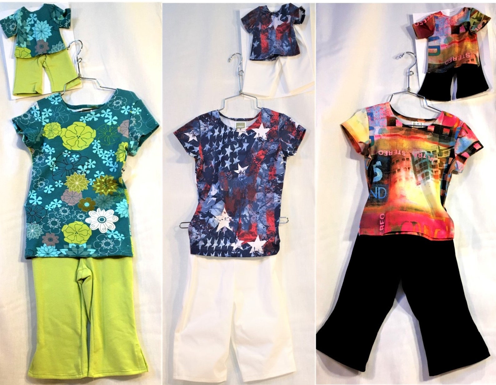 Girl Doll & Mom Matching Capri Sets 5 Colors 14.5 - Etsy