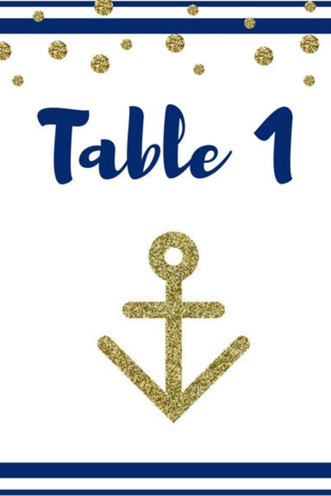 Printable Table Numbers Nautical Wedding Table Numbers - Etsy