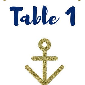 Printable Table Numbers Nautical Wedding Table Numbers - Etsy