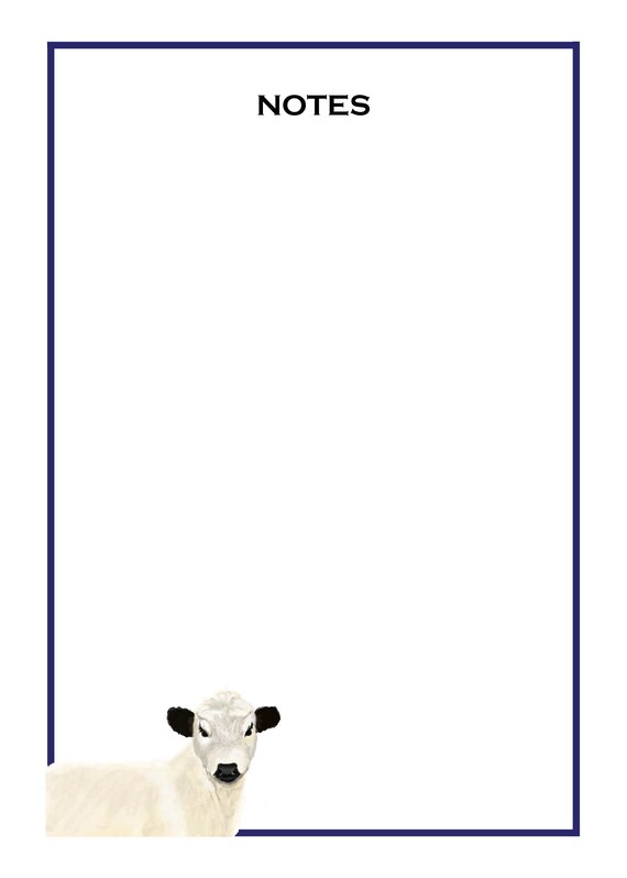 Cow Notepad | Etsy