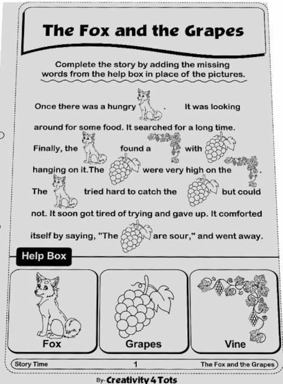 Rebus Reading or Story Worksheet shadow Puppet Card - Etsy