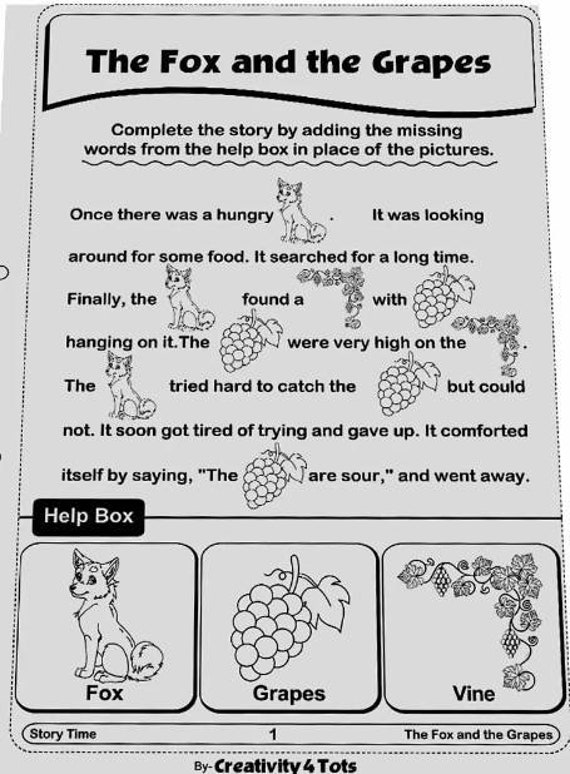 Rebus Reading or Story Worksheet shadow Puppet Card - Etsy