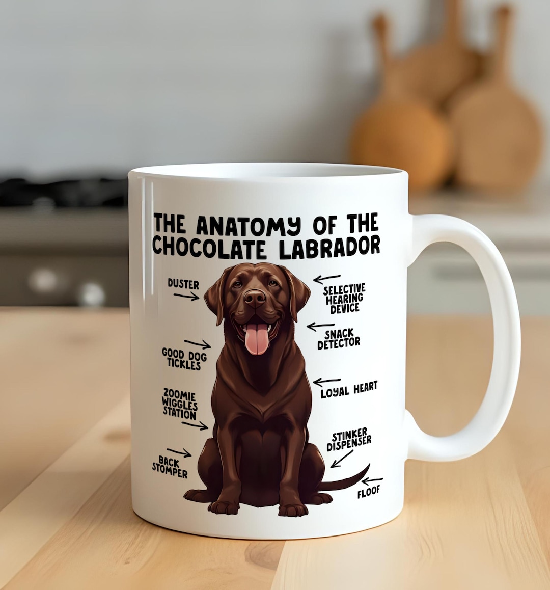 Chocolate Labrador Anatomy Coffee Mug - Funny Dog Mum Gift - Etsy