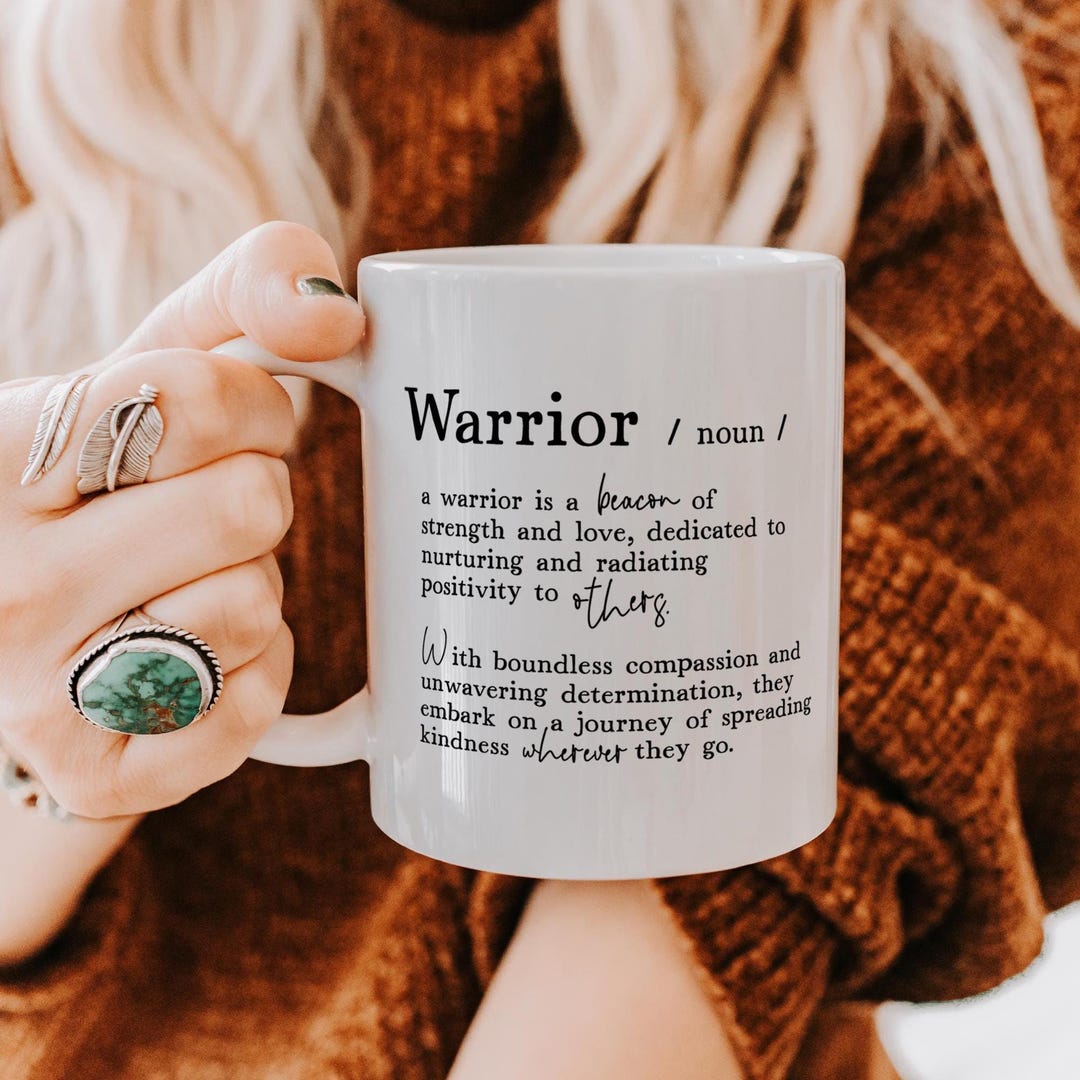 Warrior Definition, Strong Woman Gift, Warrior Mug for Men, Breast ...