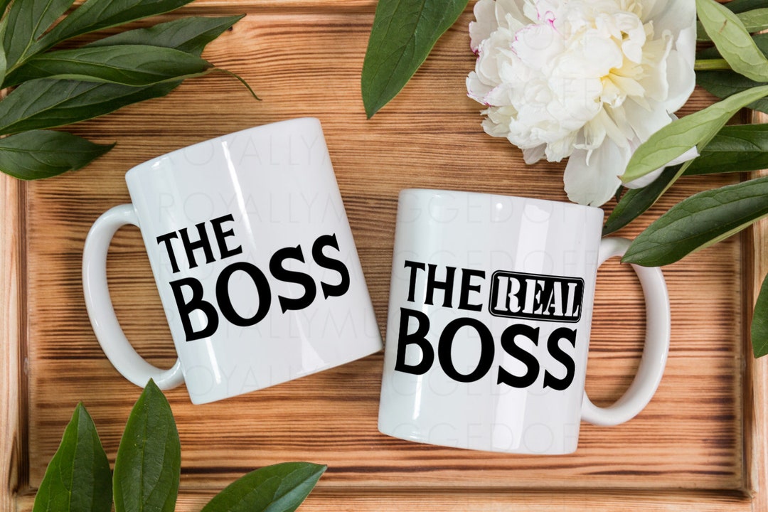 The Boss and the Real Boss Mug Set, the Boss Mug, Funny Couple Mugs ...