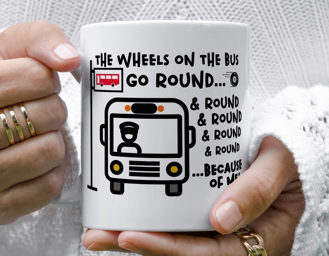 The Wheels on the Bus Bus Driver Mug, Appreciation Gift - Etsy UK