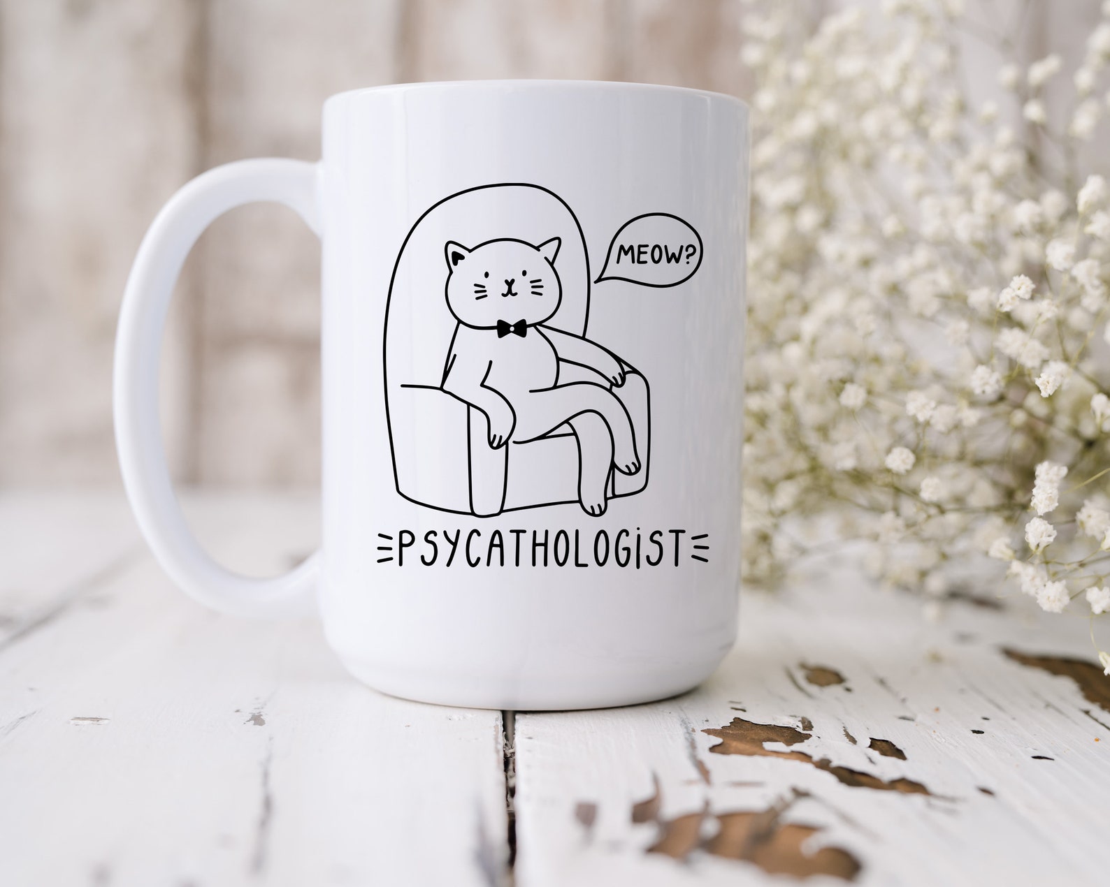 Psychology Cat Gift, Cat Psychology Teacher, Gifts for Feline Lover ...
