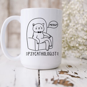 Psychology Cat Gift, Cat Psychology Teacher, Gifts for Feline Lover ...