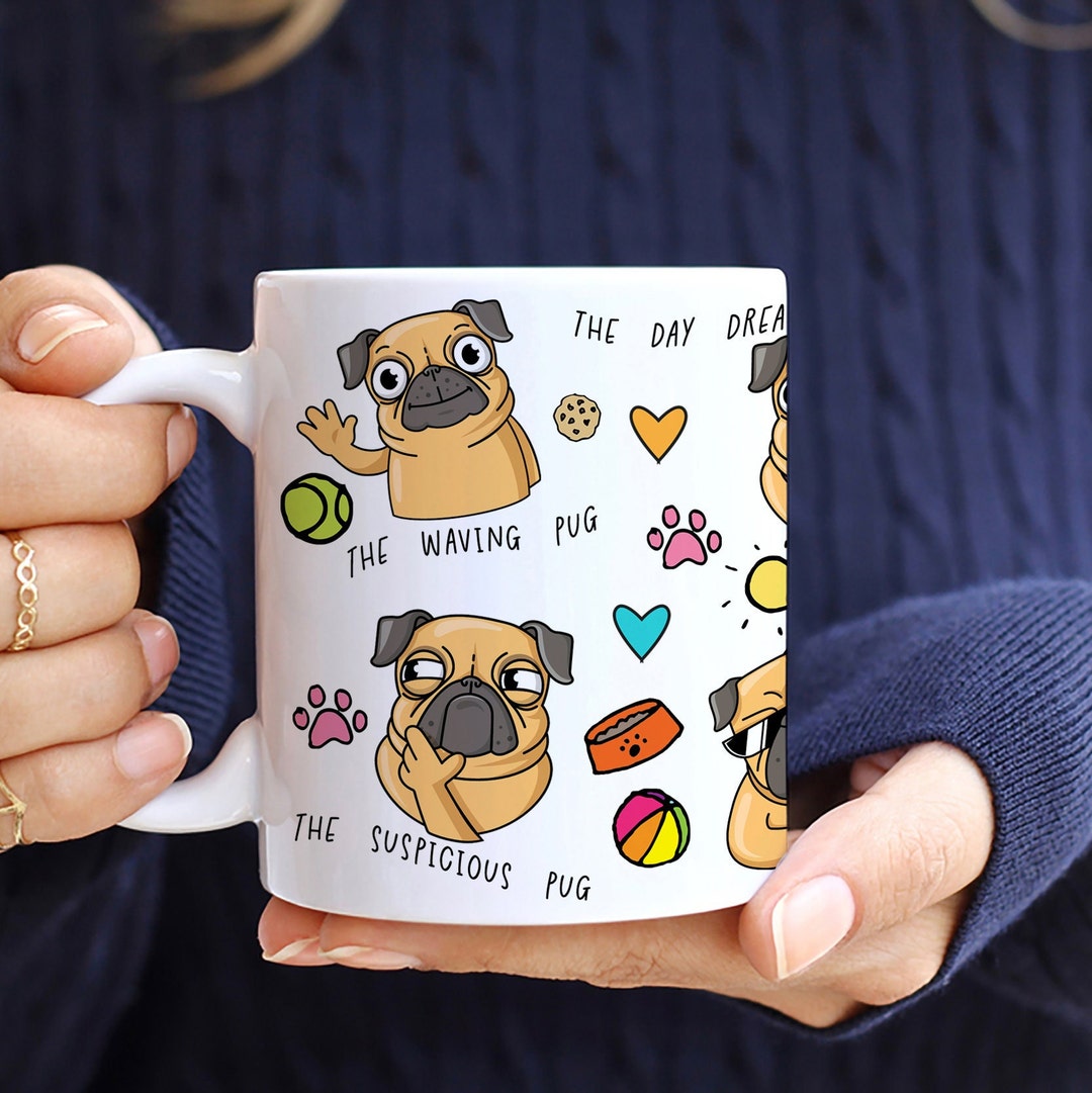 The Mug of Pugs Gift, Pug Mum Gift, Pug Dad Gift, Pug Dad Mug, Pug ...