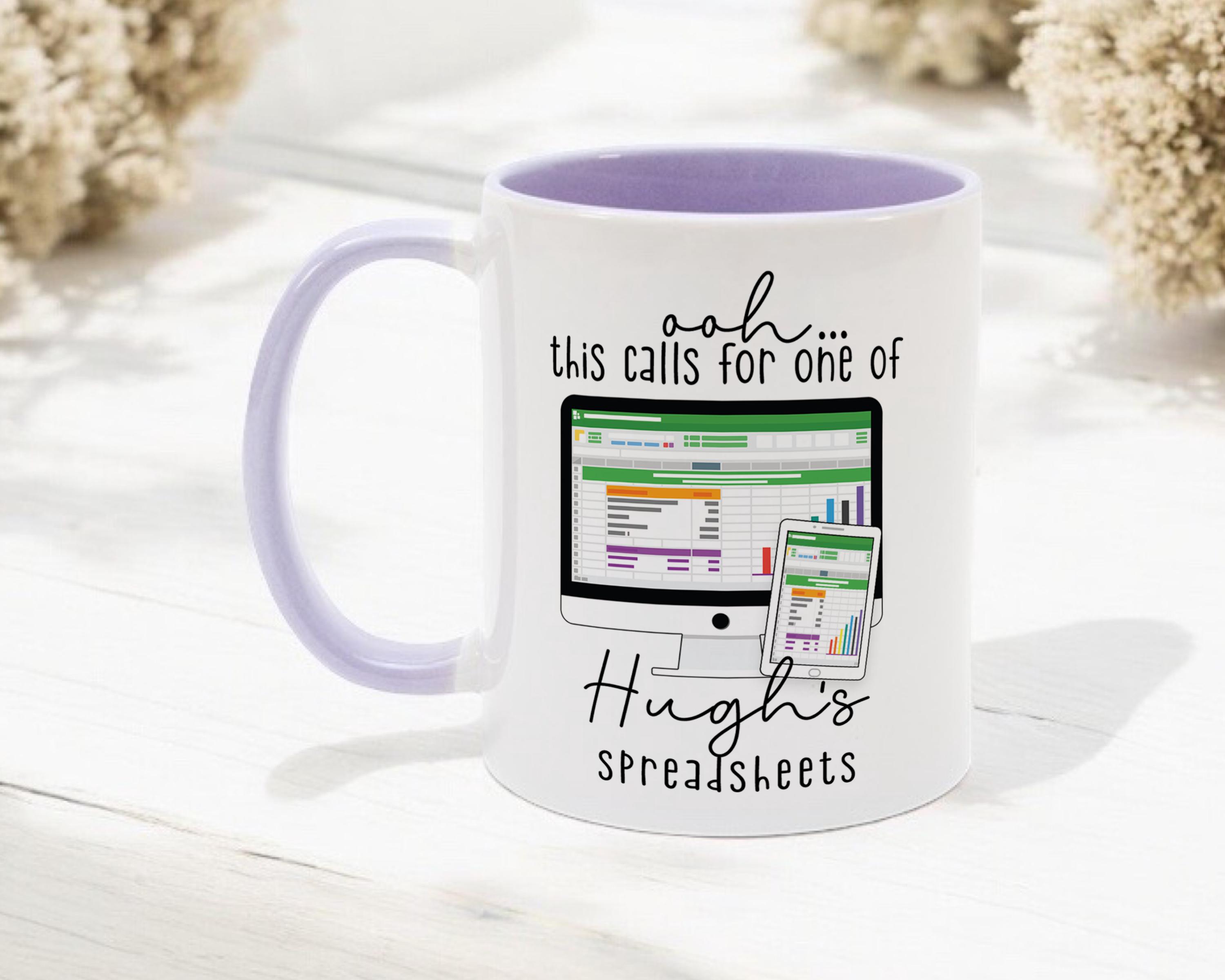 Personalised Spreadsheet Mug, Data Analyst Gift - Etsy UK