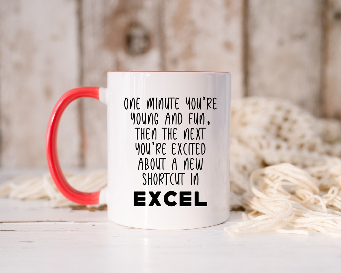 Funny Excel Shortcut Mug, Spreadsheet Lover Gift - Etsy UK