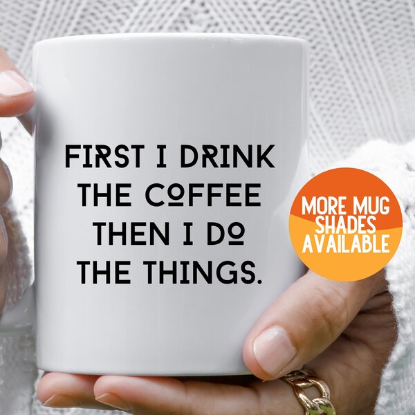 First I Drink Coffee - Etsy