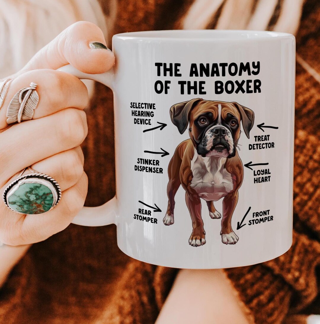 Anatomy of the Boxer Gifts, Boxer Dog Gifts, Gifts for Dog Lovers, Dog ...
