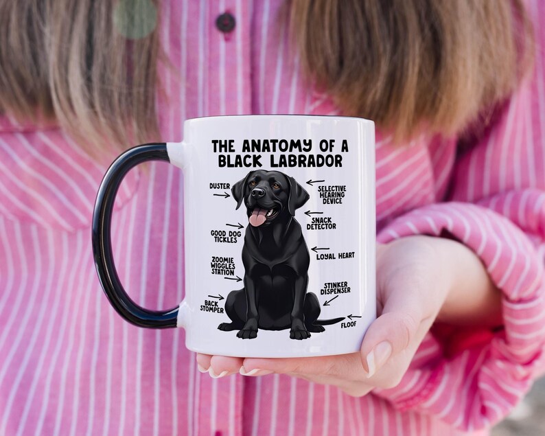 Black Labrador Anatomy Coffee Mug - Funny Dog Owner Gift. - Etsy UK
