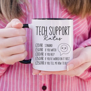 Tech Support Rates, Gift for Tech Guy, IT Tech Gifts, Tech Support Gift ...
