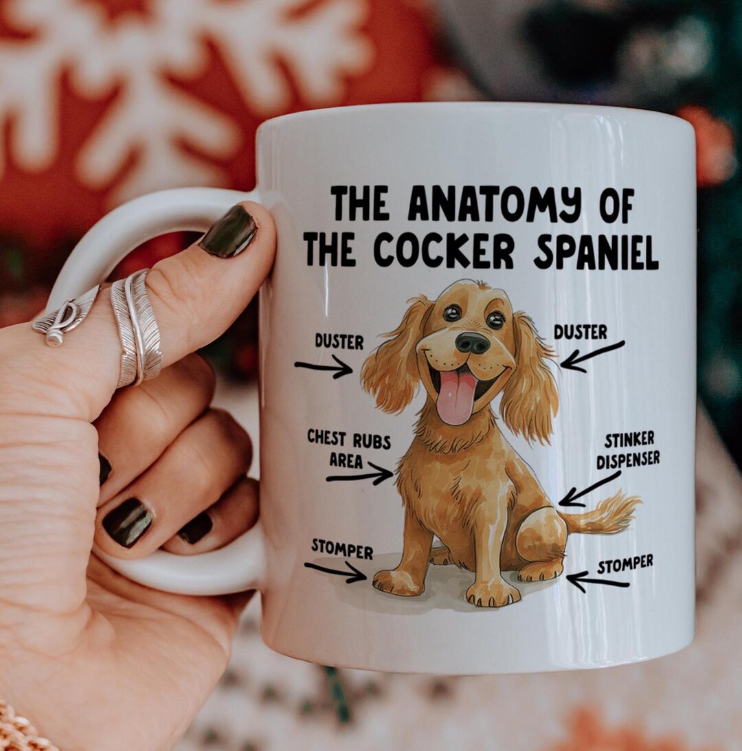 Anatomy of the Cocker Spaniel Gifts, Gifts for Dog Lovers, Dog Dad ...