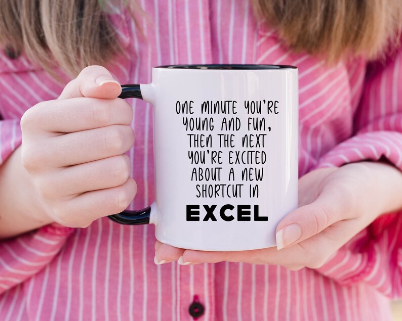 Funny Excel Shortcut Mug, Spreadsheet Lover Gift - Etsy