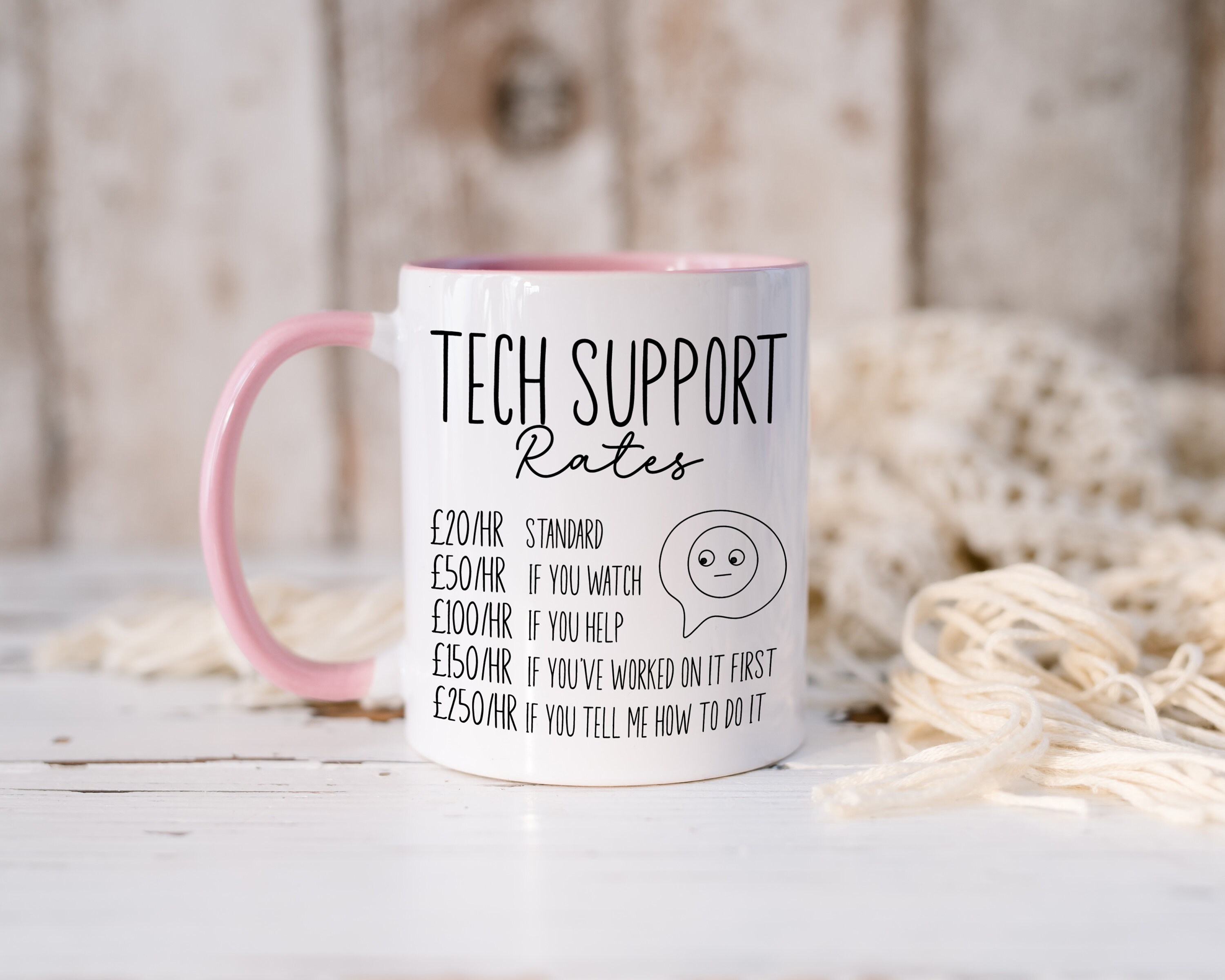 Tech Support Rates, Gift for Tech Guy, IT Tech Gifts, Tech Support Gift ...