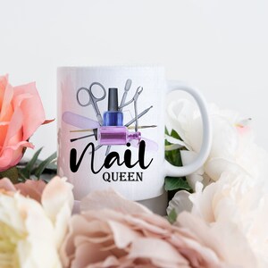 Nail Queen Mug, Nail Technician Mug Manicurist Gift, Nail Artist Gift ...