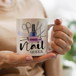 Nail Queen Mug, Nail Technician Mug Manicurist Gift, Nail Artist Gift ...