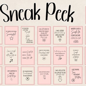 Simple Living Affirmation Cards Simple Life Affirmations | Etsy