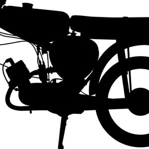 Simson S51 Moped Vektor-Vorlage, Schneidplotter, Folienschnitt, Pfade ...