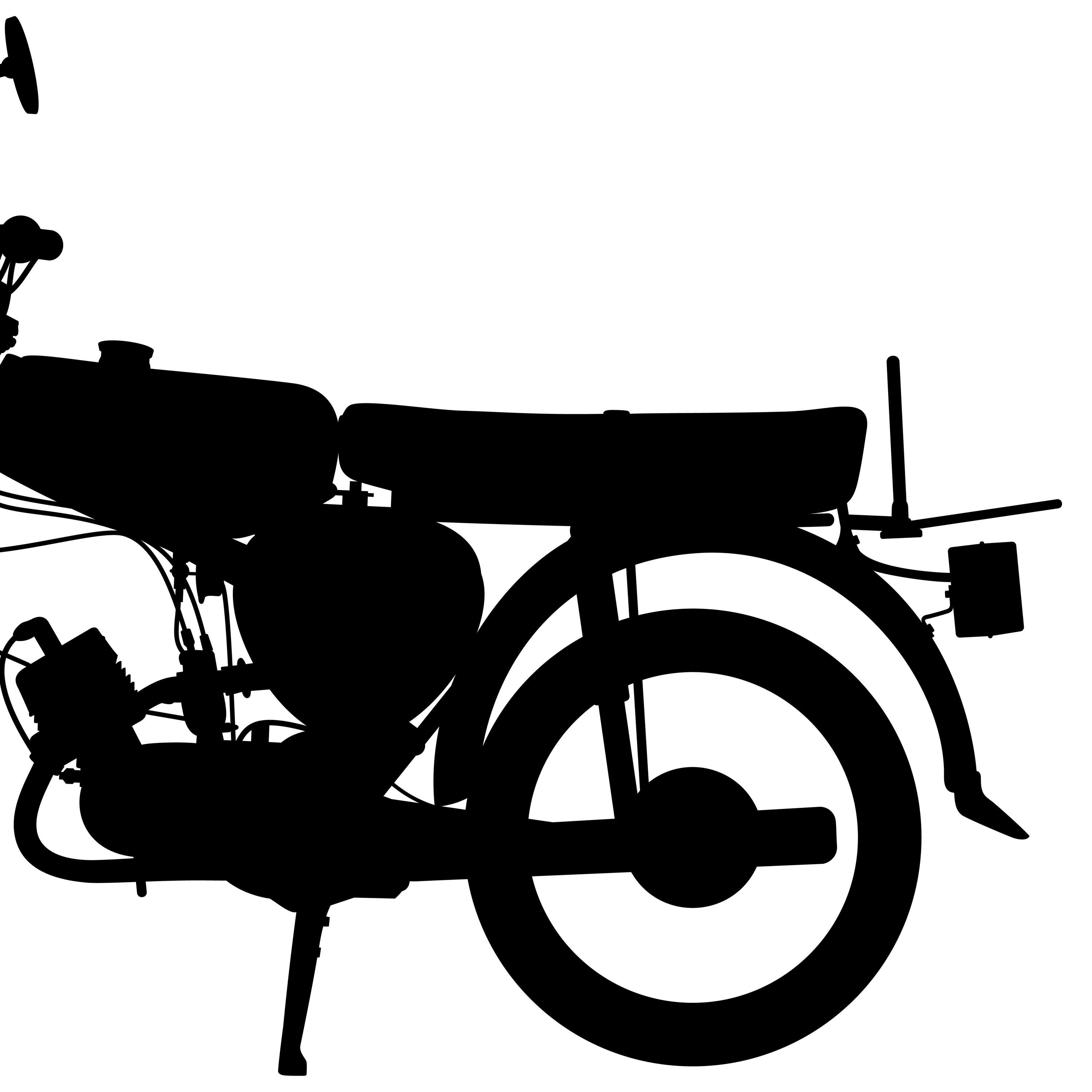 Simson S51 Moped Vektor-Vorlage, Schneidplotter, Folienschnitt, Pfade ...