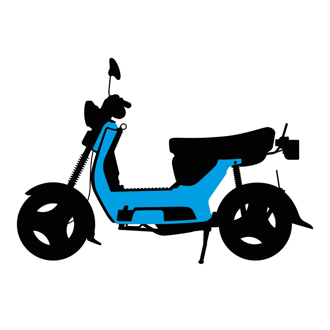 Simson SR50 Moped Vector Template, Cutting Plotter, Foil Cut, Separate ...