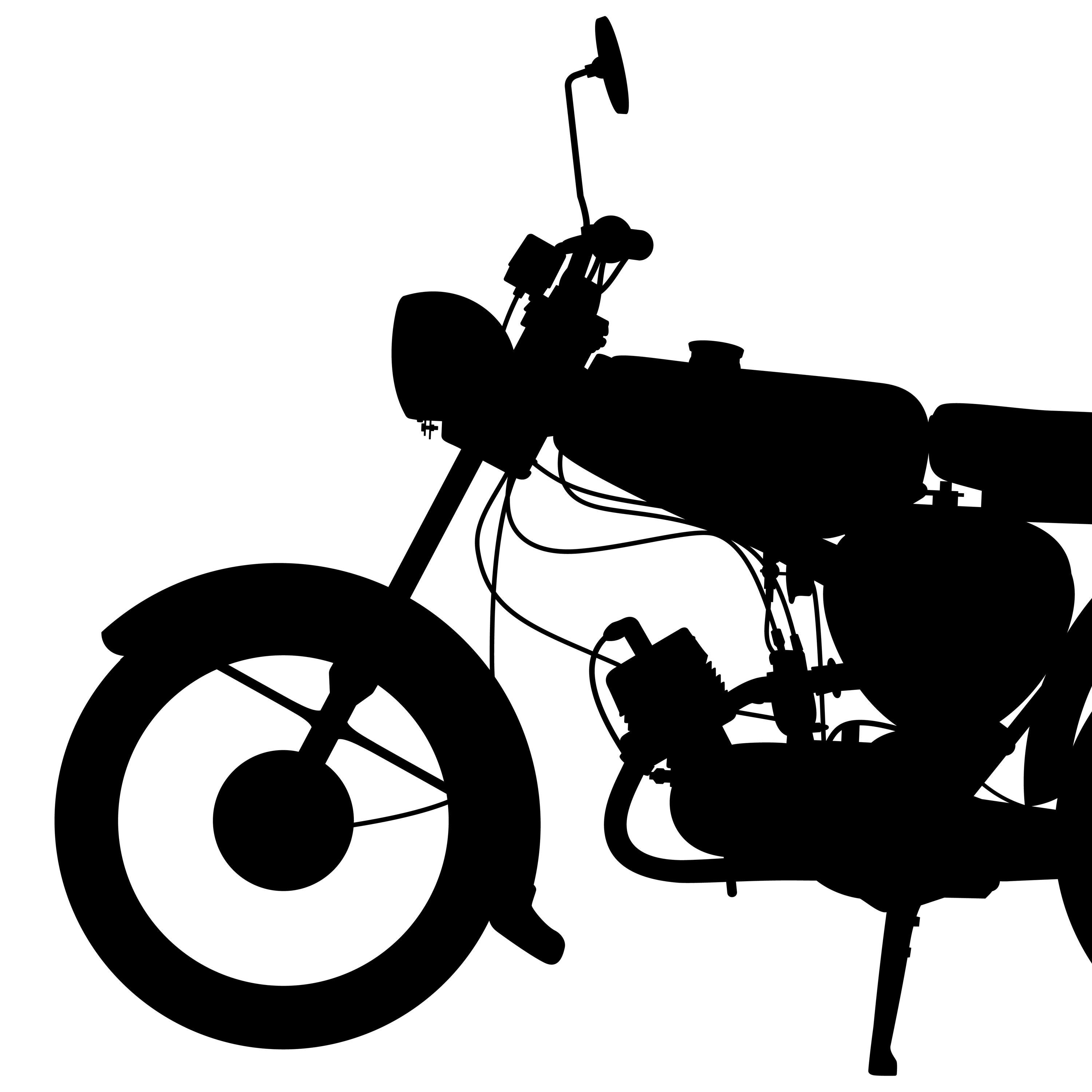 Simson S51 Moped Vektor-Vorlage, Schneidplotter, Folienschnitt, Pfade ...