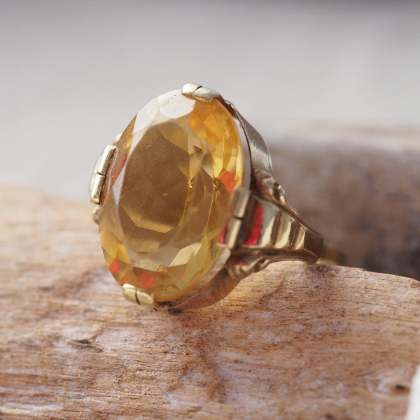 Antique Citrine Ring - Etsy
