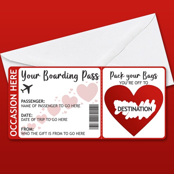 Boarding Pass Scratch Reveal Card - Etsy