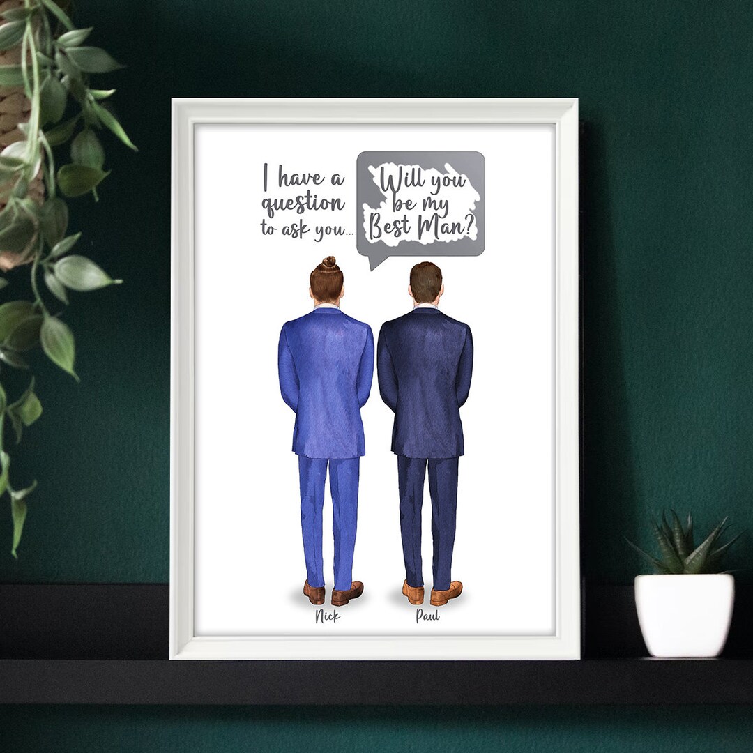 Will You Be My Best Man Scratch Card Print, Best Man Gift, Groomsman ...