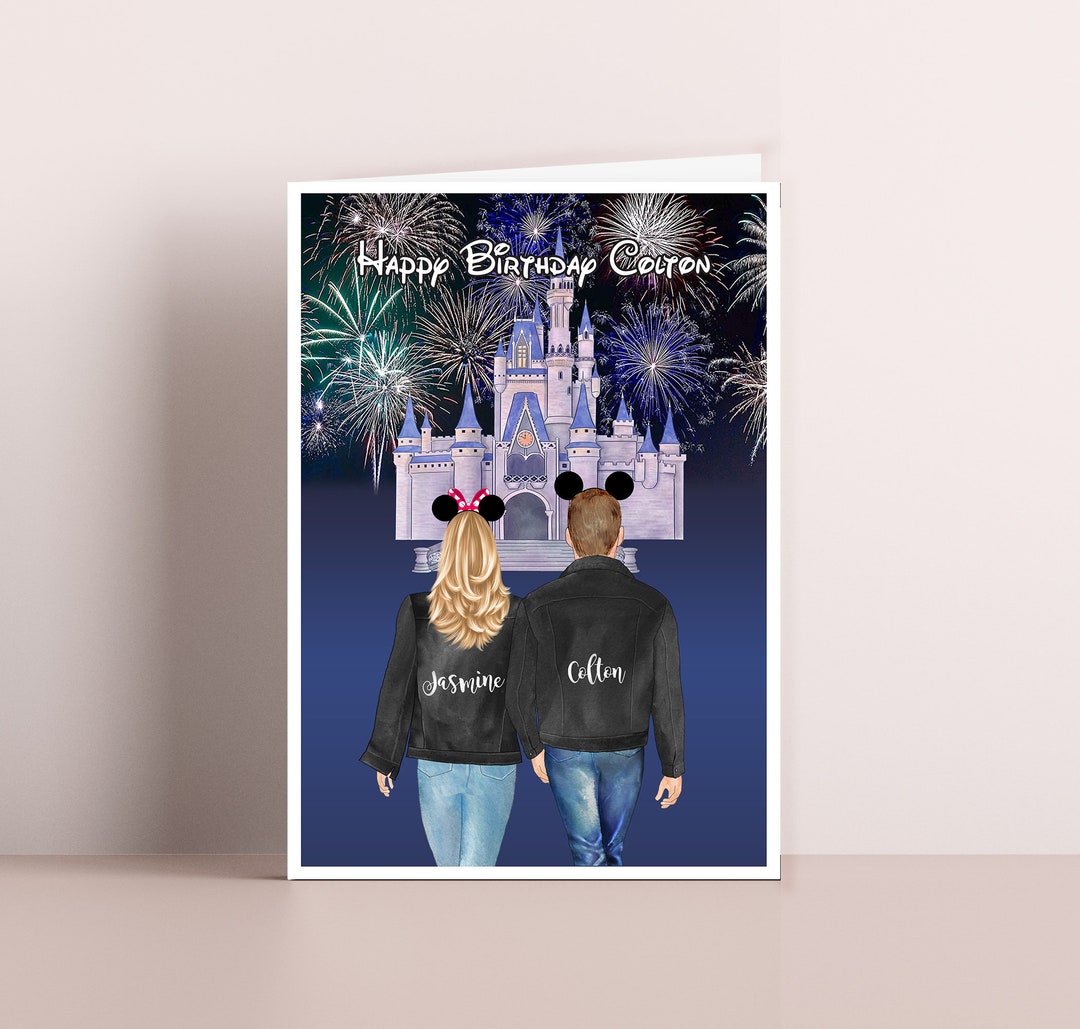 Disney Couple Card, Disney Greeting Card, Mr & Mrs, Disney Inspired ...