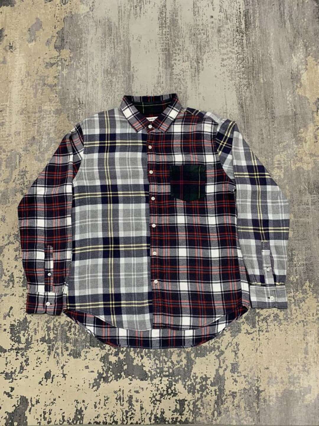 Vintage Japanese Multi Plaid Shadow Checkered Flannel Shirt Xlarge ...