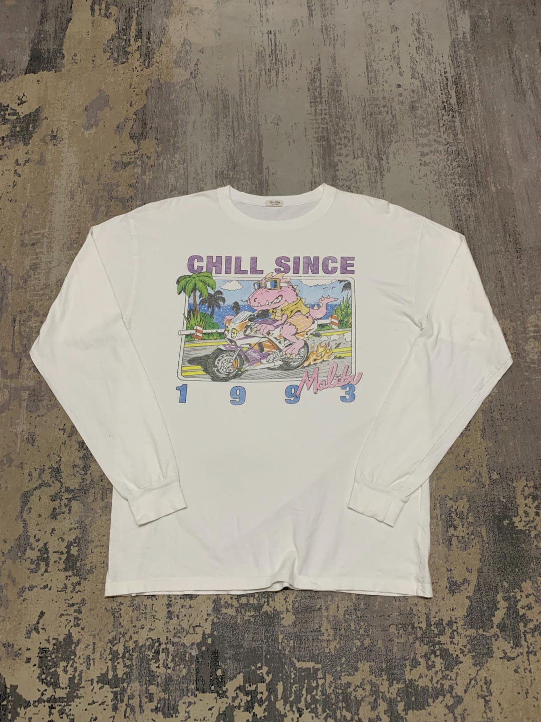 Vintage Brandy Melville Chill Since 1993 Malibu Graphic T-shirt ...