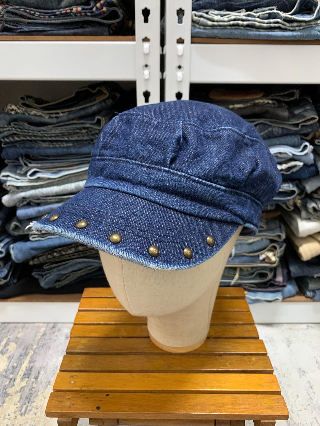 Japanese Brand Denim Distressed Military Caps, Army Style Hats ...