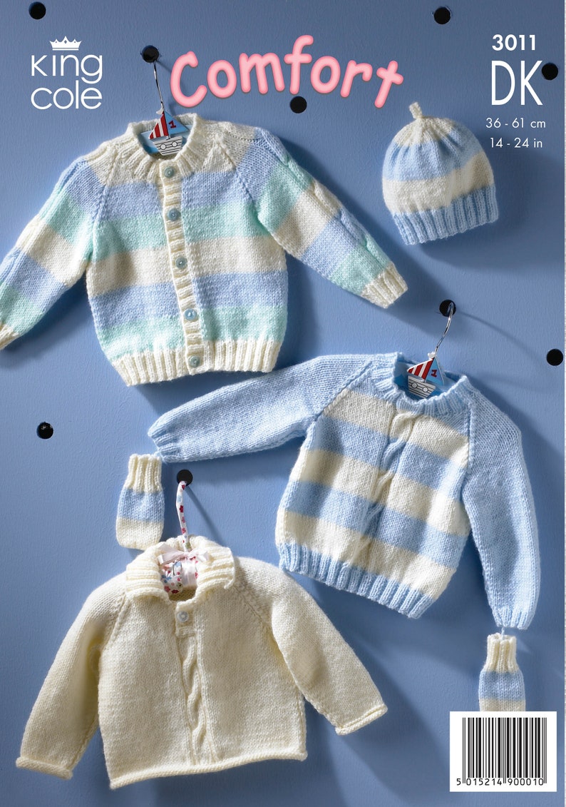 Cardigan Sweaters Hat and Mittens Knitting Pattern King - Etsy Cardigan Sweaters Hat and Mittens Knitting Pattern King - Etsy
