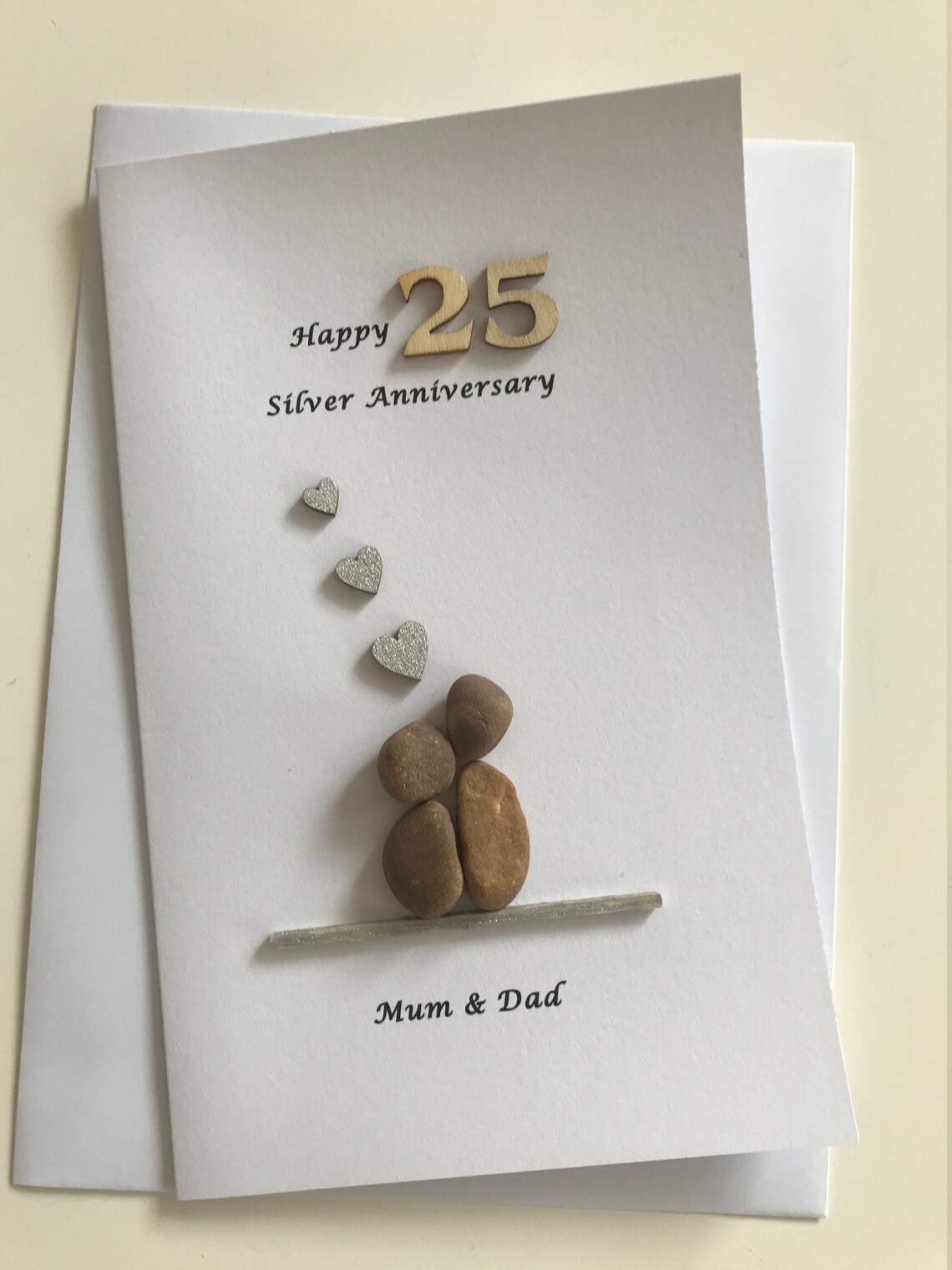 Personalised Silver Wedding Anniversary Card 25th Anniversary | Etsy