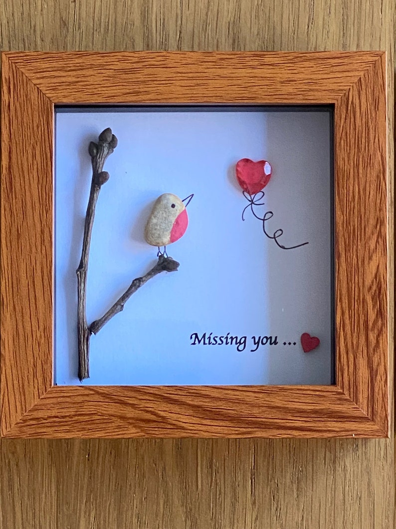 Missing You Pebble Frame Thinking of You Gift I Miss You - Etsy