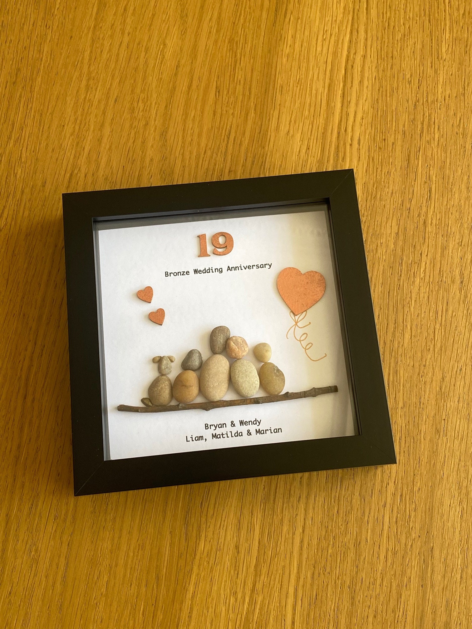 Traditional And Modern Our 19th Wedding Anniversary Card Keyring And ...