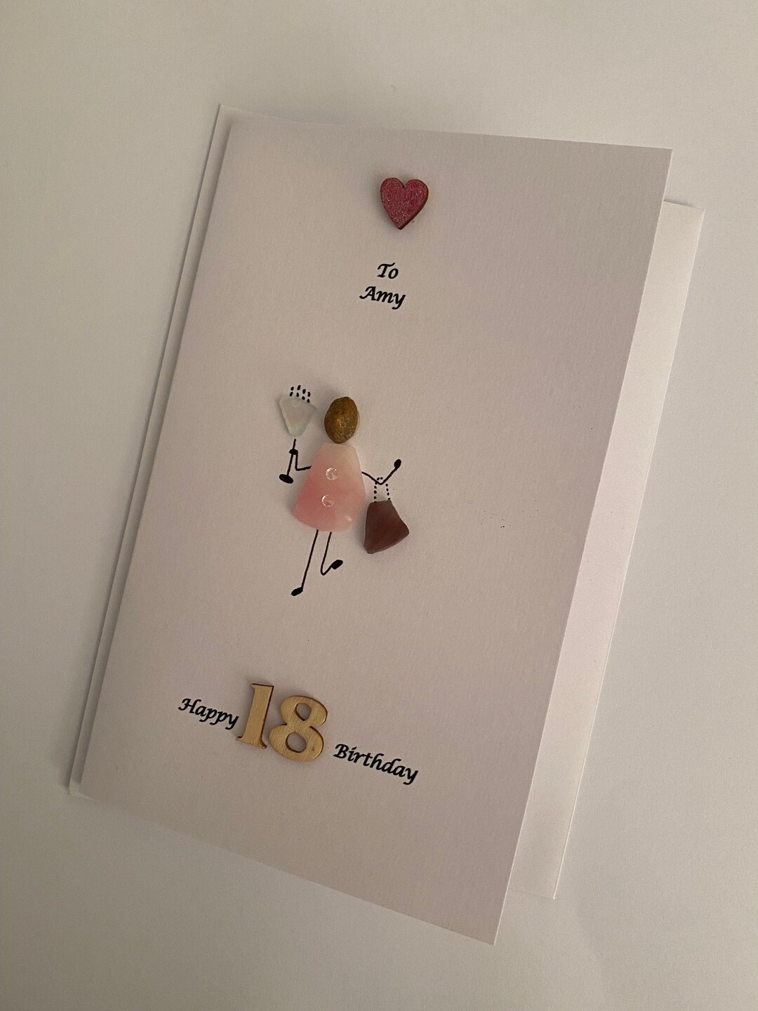 Handmade Pebble Birthday Card, Custom Milestone Card - Etsy